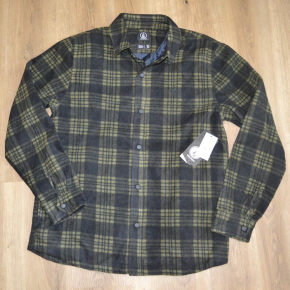 Volcom | Shirts | New Mens Volcom Wallace Plaid Shirt Jacket Shacket ...
